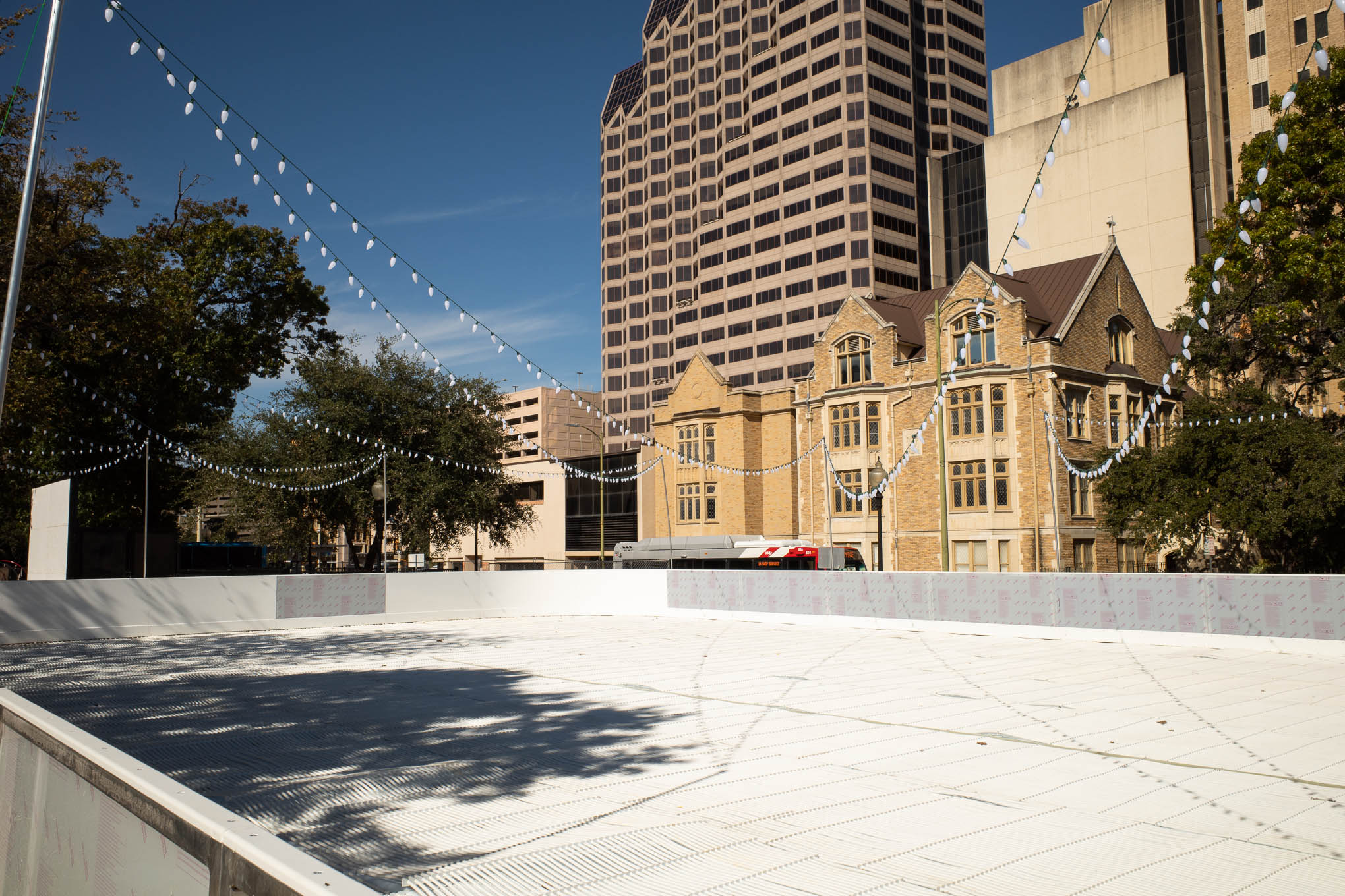'Coolest Place in Town': Outdoor Ice Rink Opens This Week at Travis Park