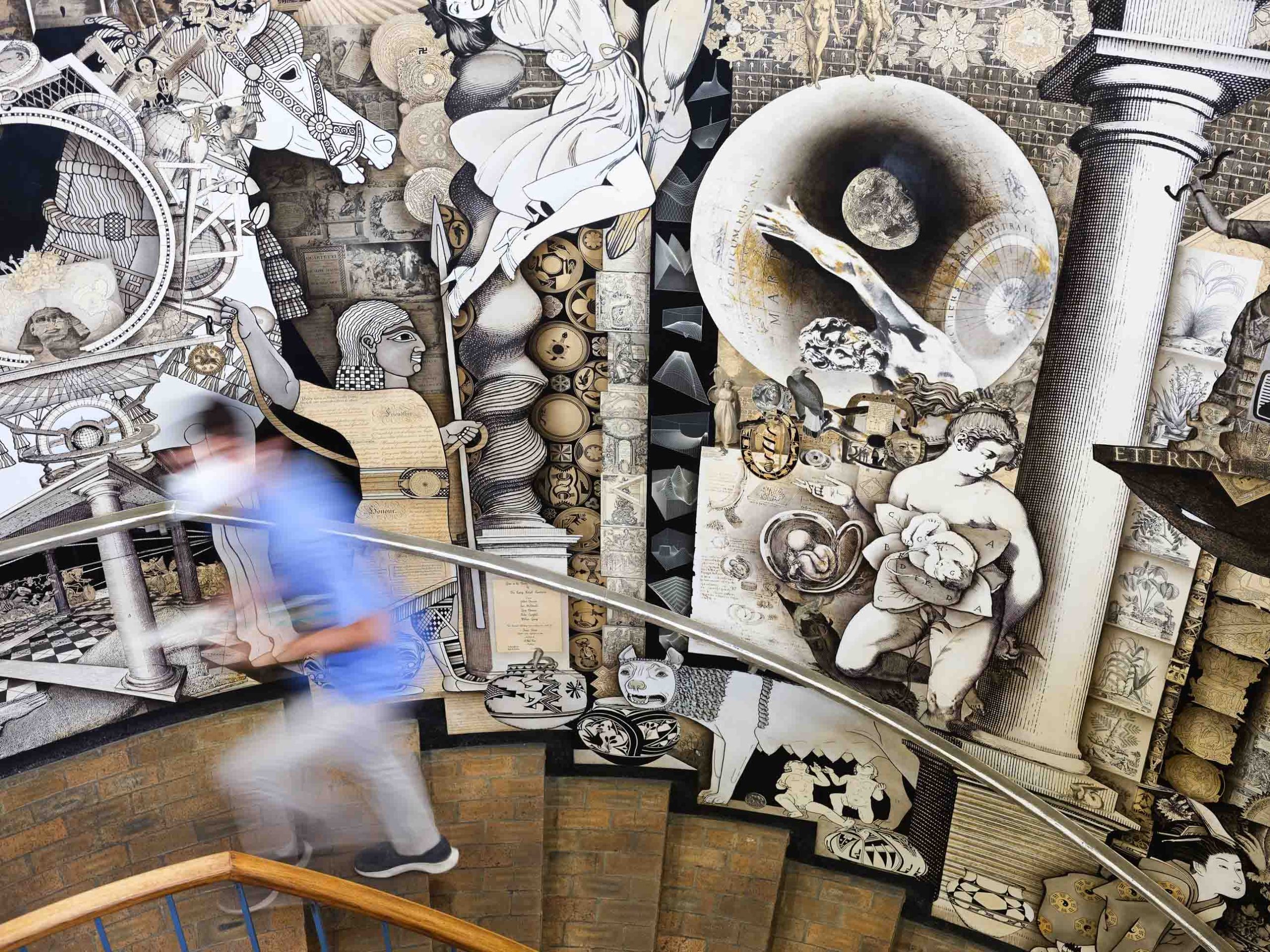 Trinity library mural tells story of humankind in over 800 images