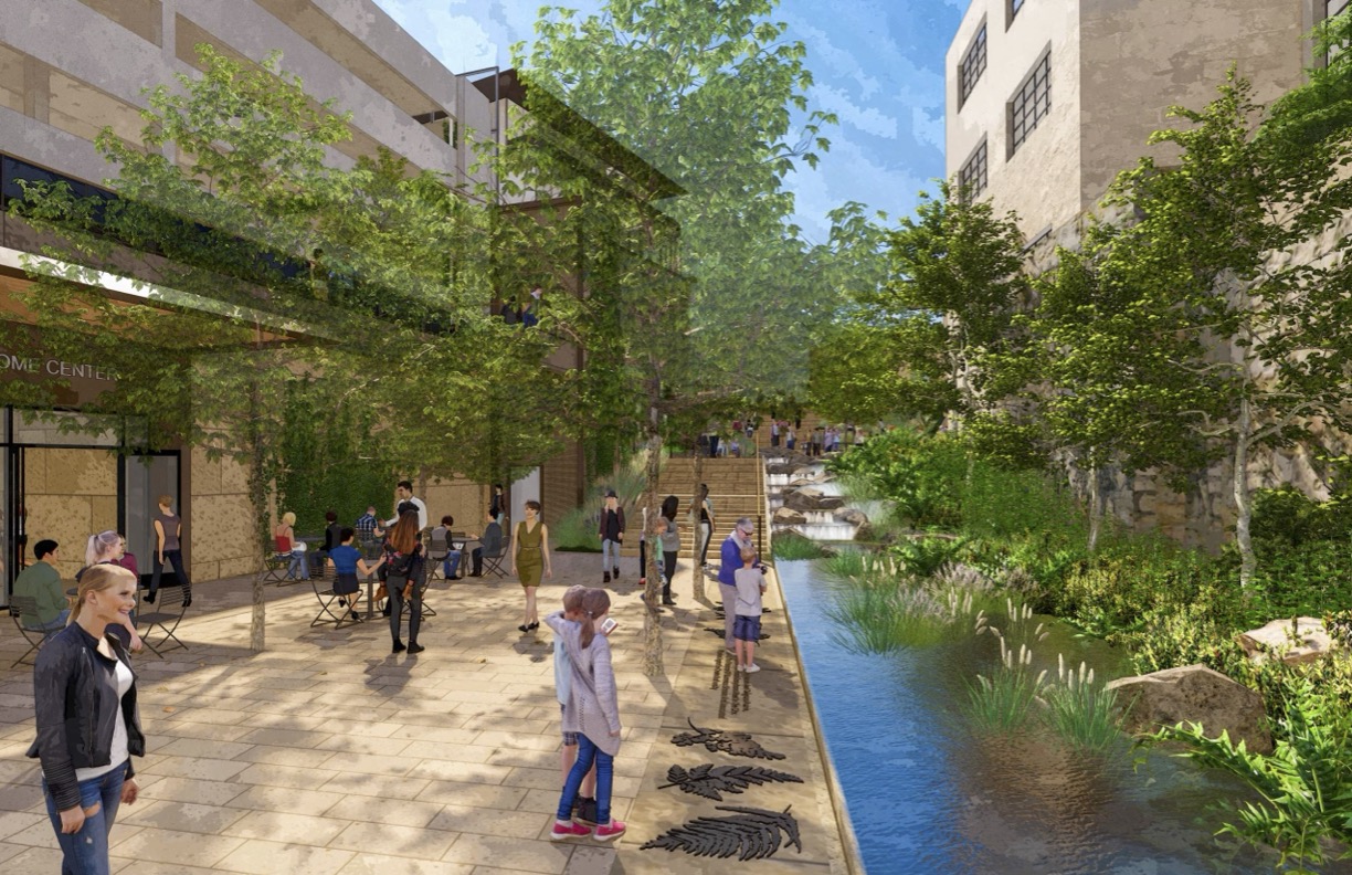 Here's a first look at plans for the lower paseo of Alamo Plaza