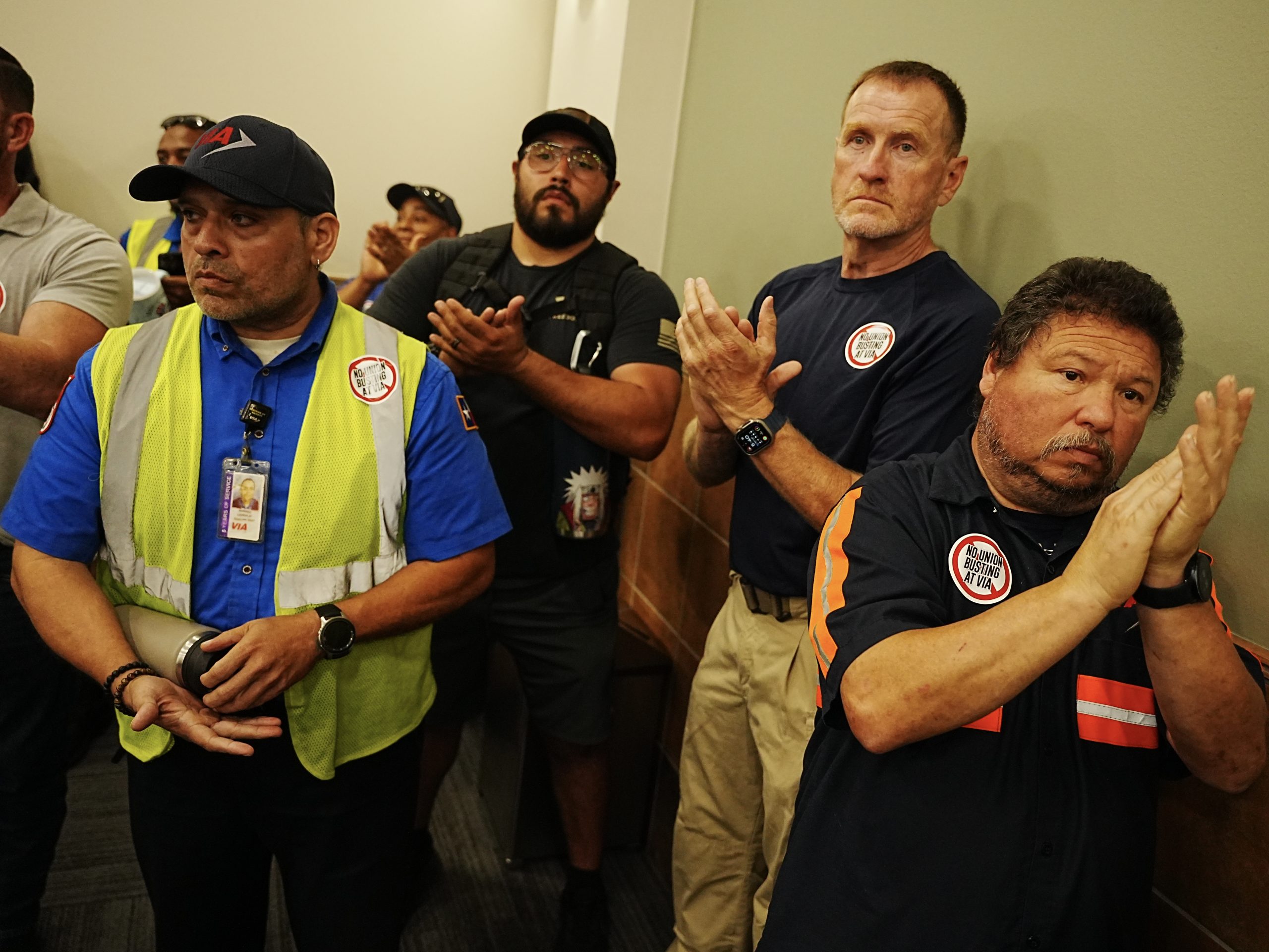 VIA Transit workers rally on working conditions, call for 40% raise
